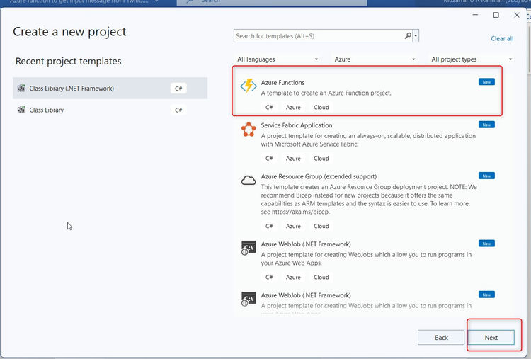 Azure Function to Read Incoming Message in Twilio